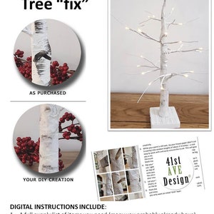 DIY Pre-lit LED Birch Tree, Detailed Instructions With Photos to Turn ...