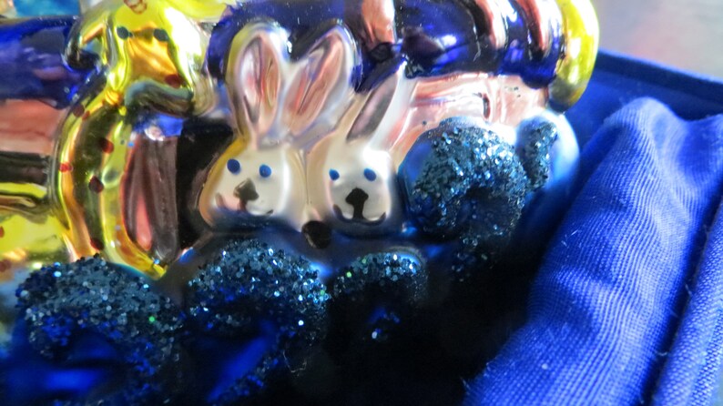 Global Village Blown Glass Noah's Ark and Dazzling Dear Ornament Susan ...