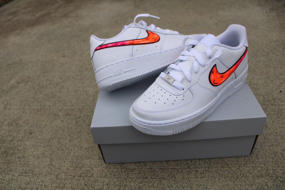 Nike White Air Force 1 Custom Sneakers OTSB Custom Air Force 1 Custom ...