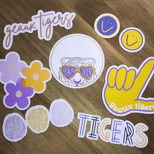 College Sticker Pack-louisiana - Etsy