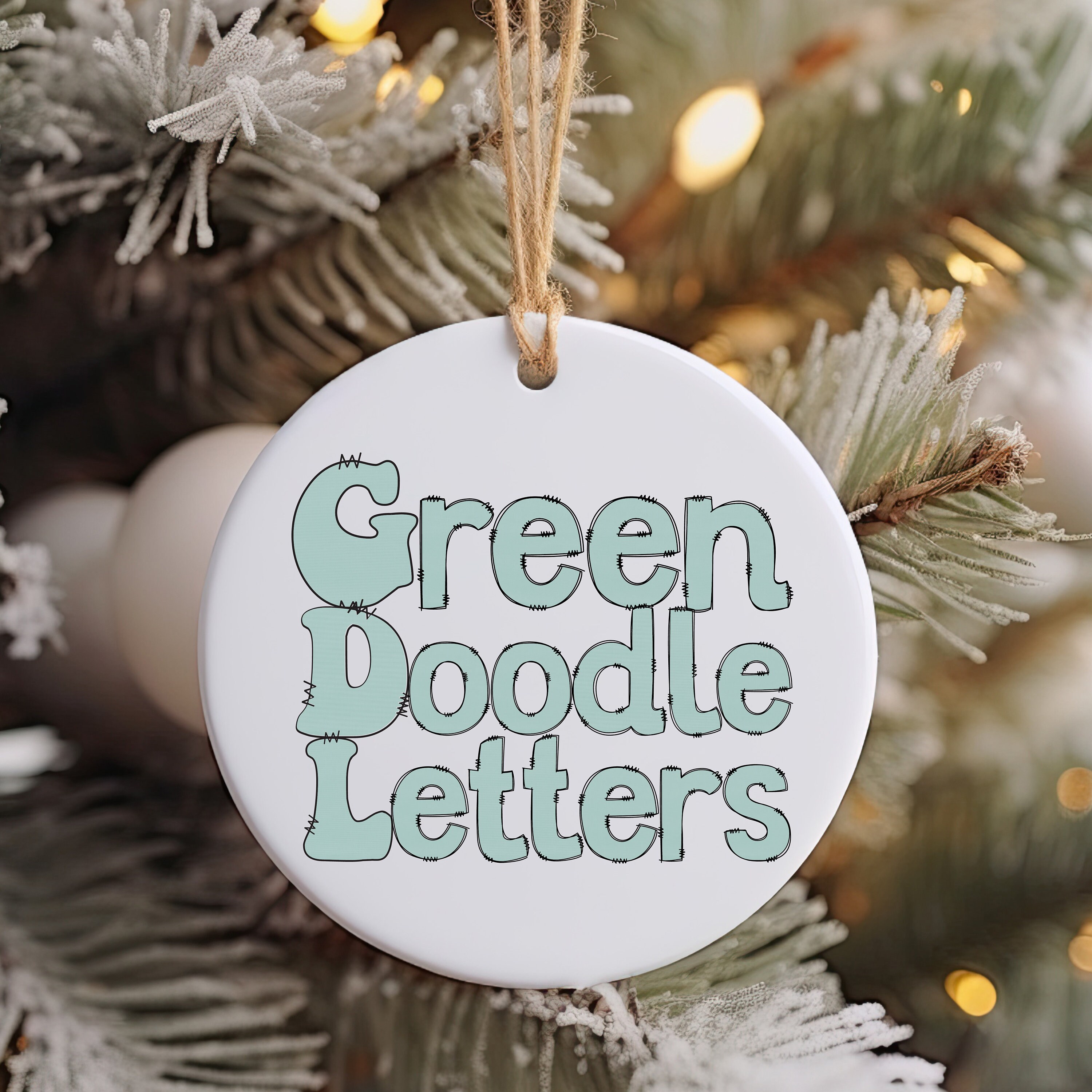 Christmas Alphabet PNG Green Doodle Letters Alphabet Set With Numbers ...