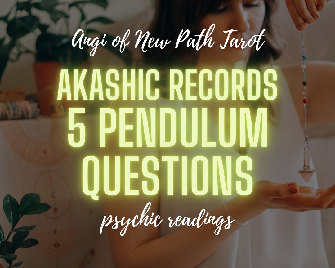 5 Psychic Questions - Pendulum Readings - Akashic Records - Etsy