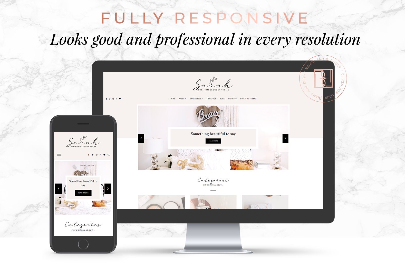 Sarah Responsive Blogger Template Modern Premium Blogger | Etsy