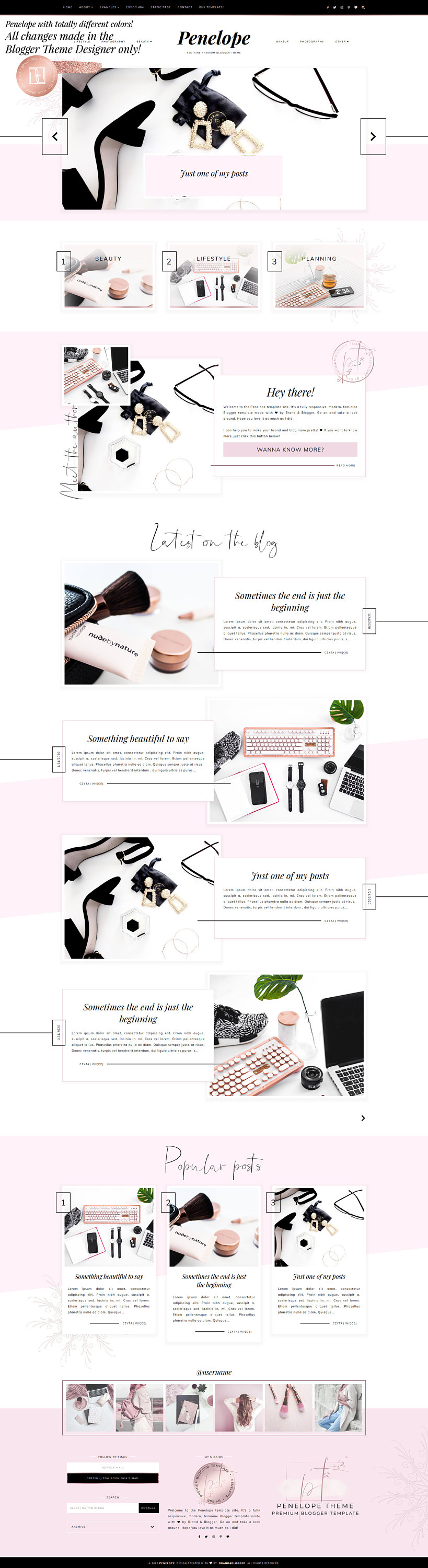 Penelope • Responsive Blogger Template, Fashion Premium Blogger Theme ...