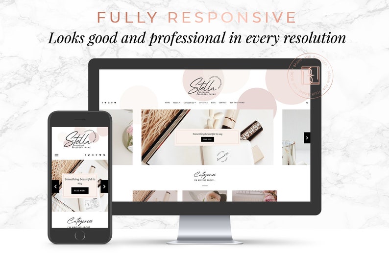 Stella Responsive Blogger Template Modern Premium Blogger - Etsy