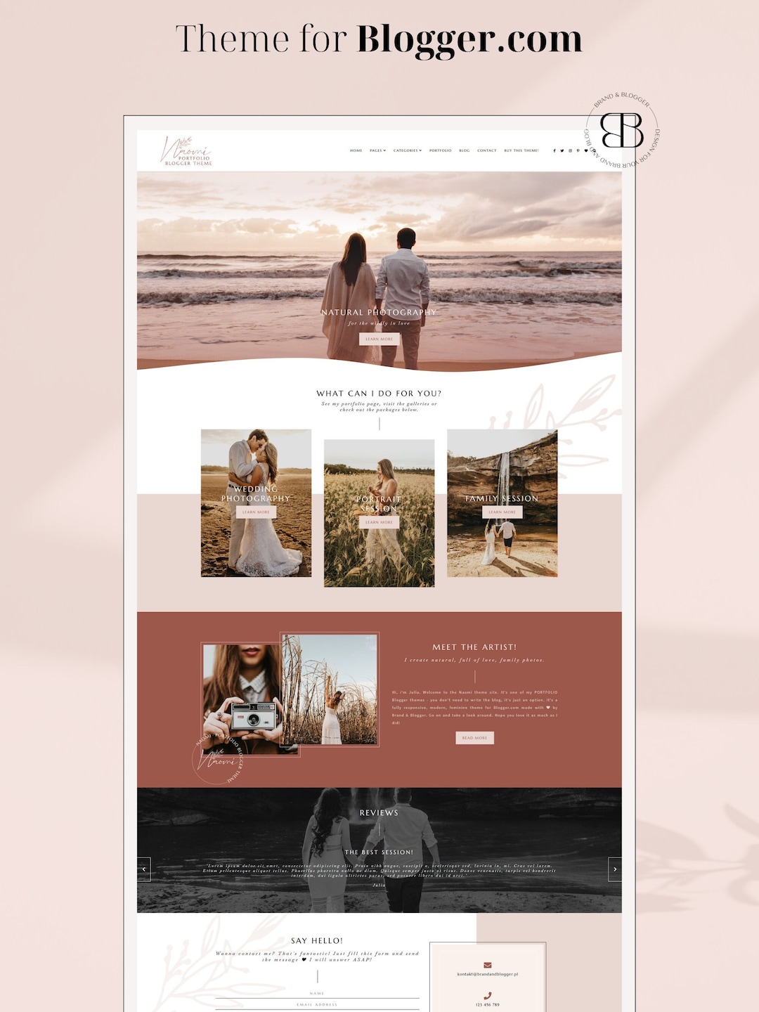 Naomi • Responsive Blogger Template, Modern Premium Blogger Theme ...