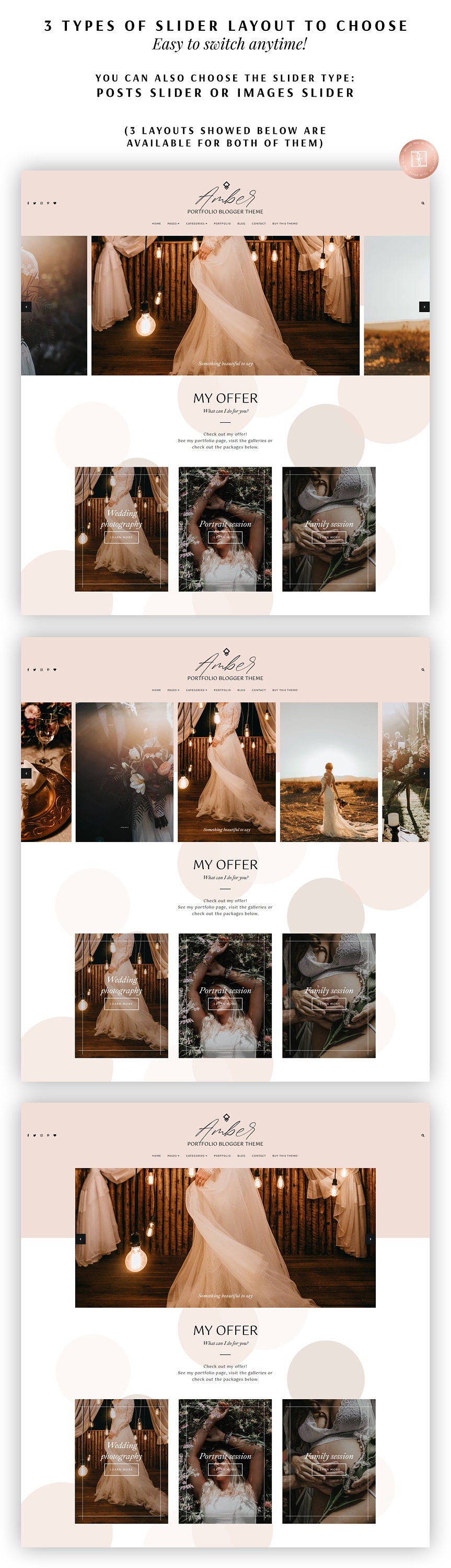 Amber Responsive Blogger Template Modern Premium Blogger - Etsy