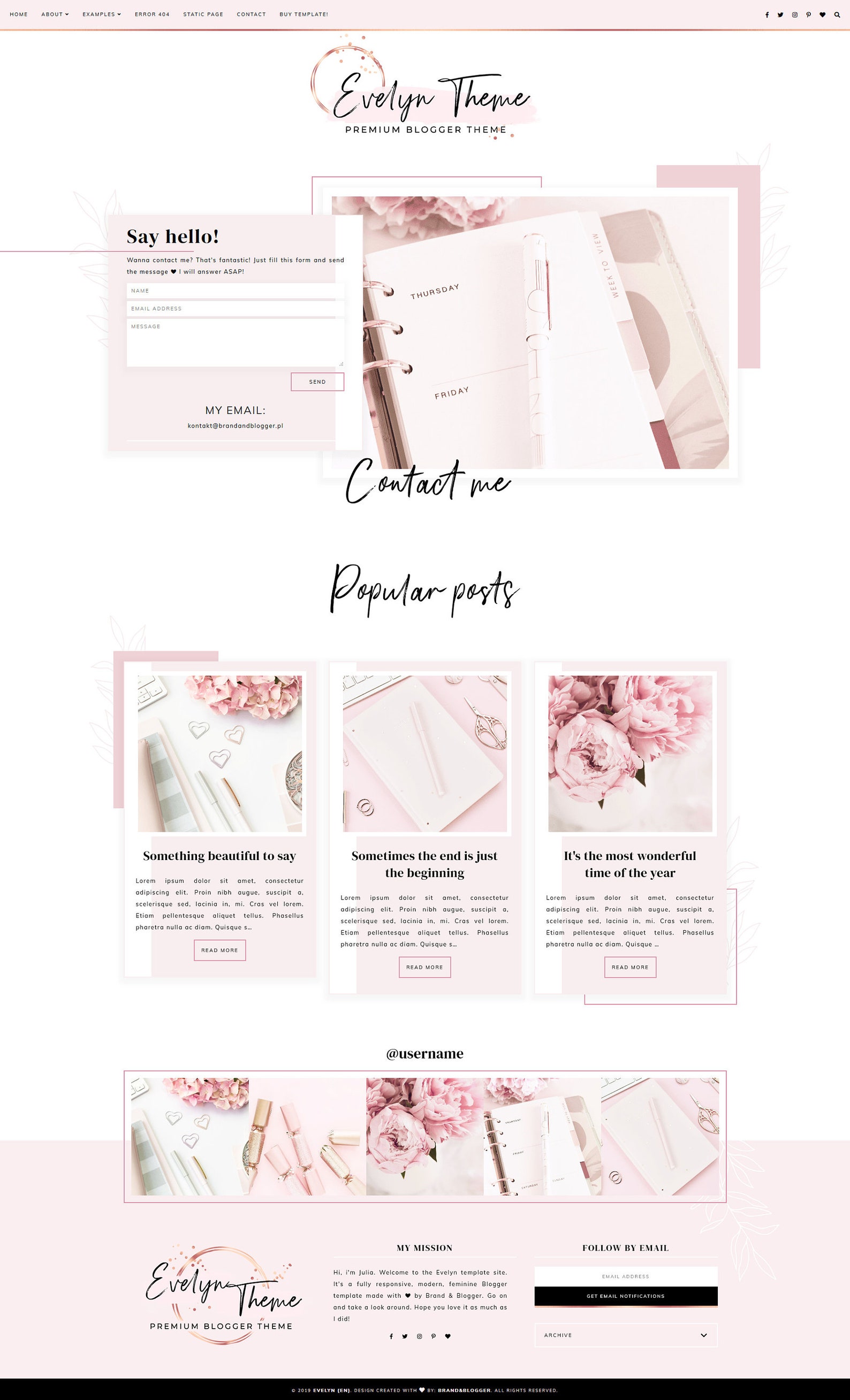 Evelyn • Responsive Blogger Template, Modern Premium Blogger Theme ...