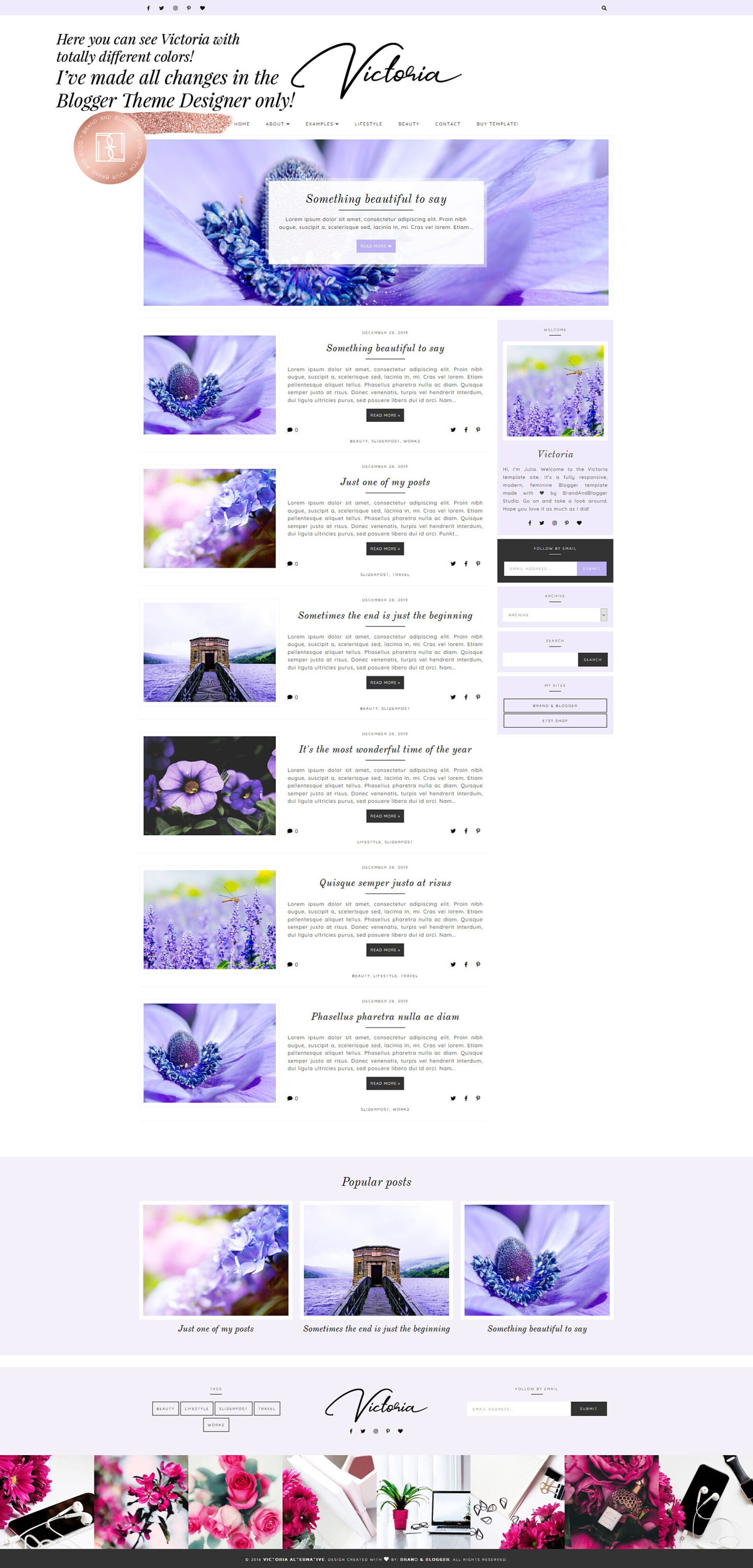 Victoria • Responsive Blogger Template, Premium Blogger Theme With ...