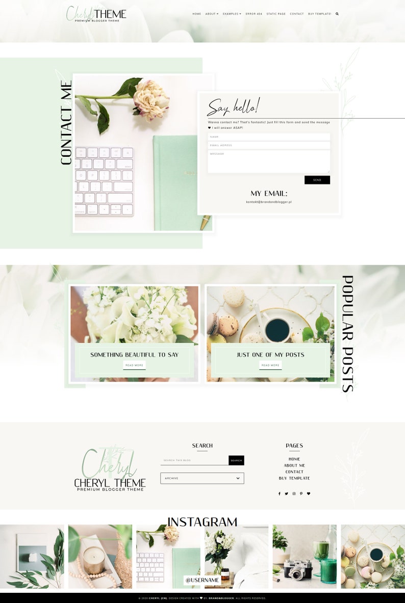 Cheryl Responsive Blogger Template, Modern Premium Blogger Theme ...