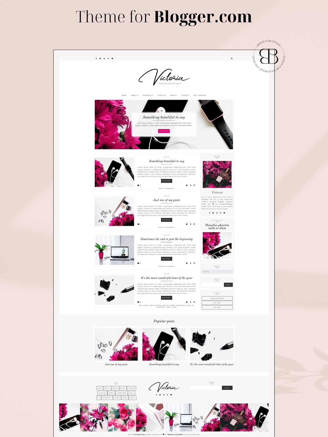 Victoria • Responsive Blogger Template, Premium Blogger Theme With ...