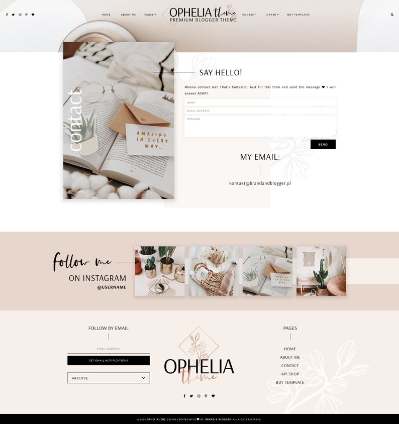 Ophelia • Responsive Blogger Template, Modern Premium Blogger Theme ...