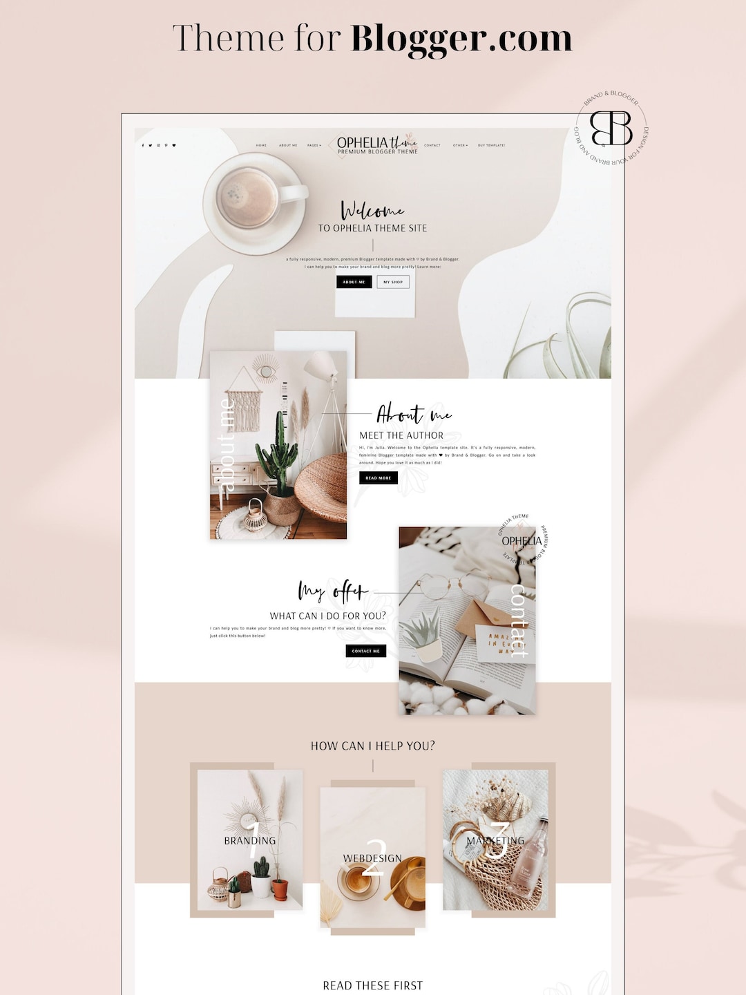 Ophelia • Responsive Blogger Template, Modern Premium Blogger Theme ...