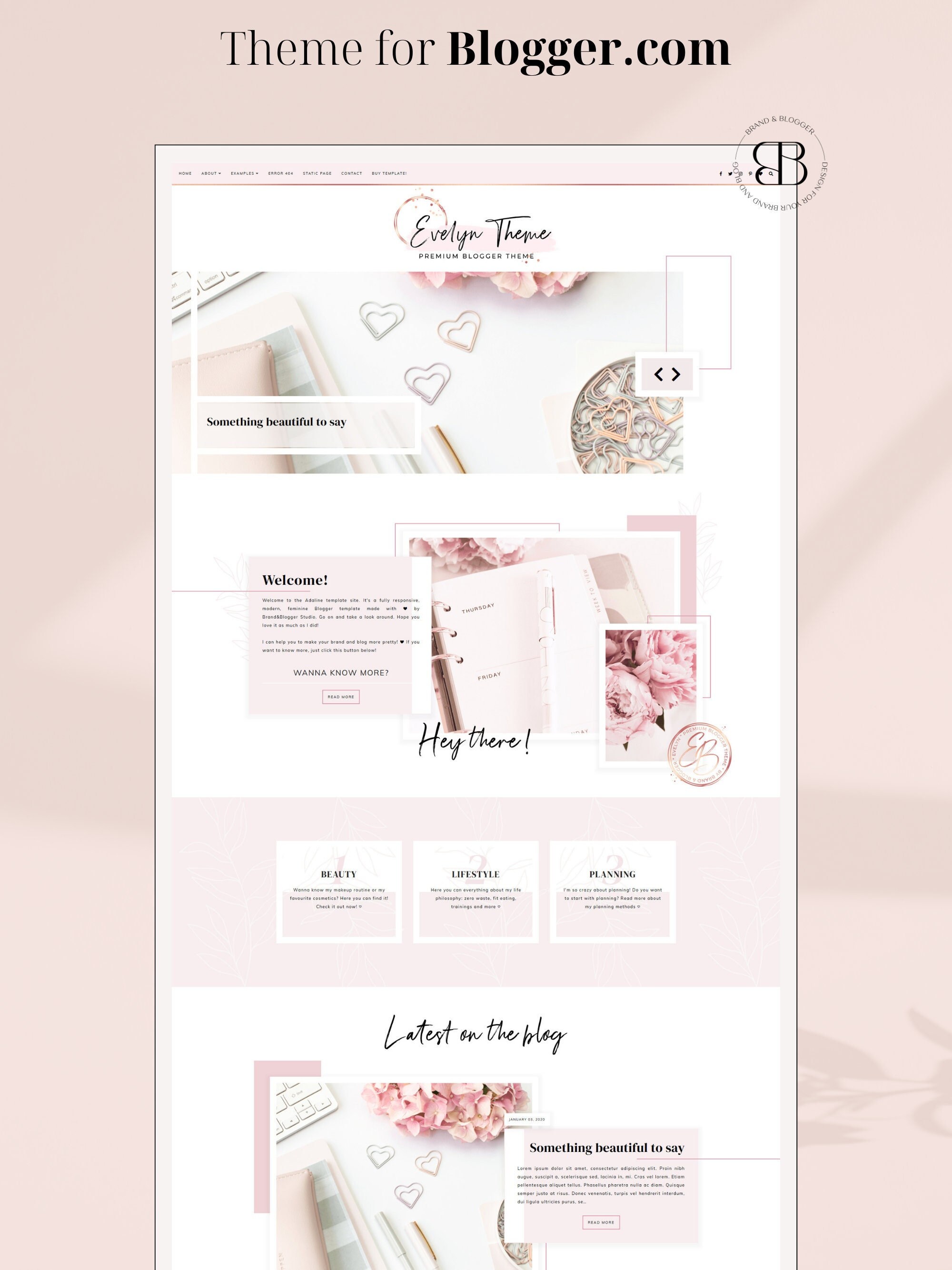 Evelyn Responsive Blogger Template, Modern Premium Blogger Theme ...