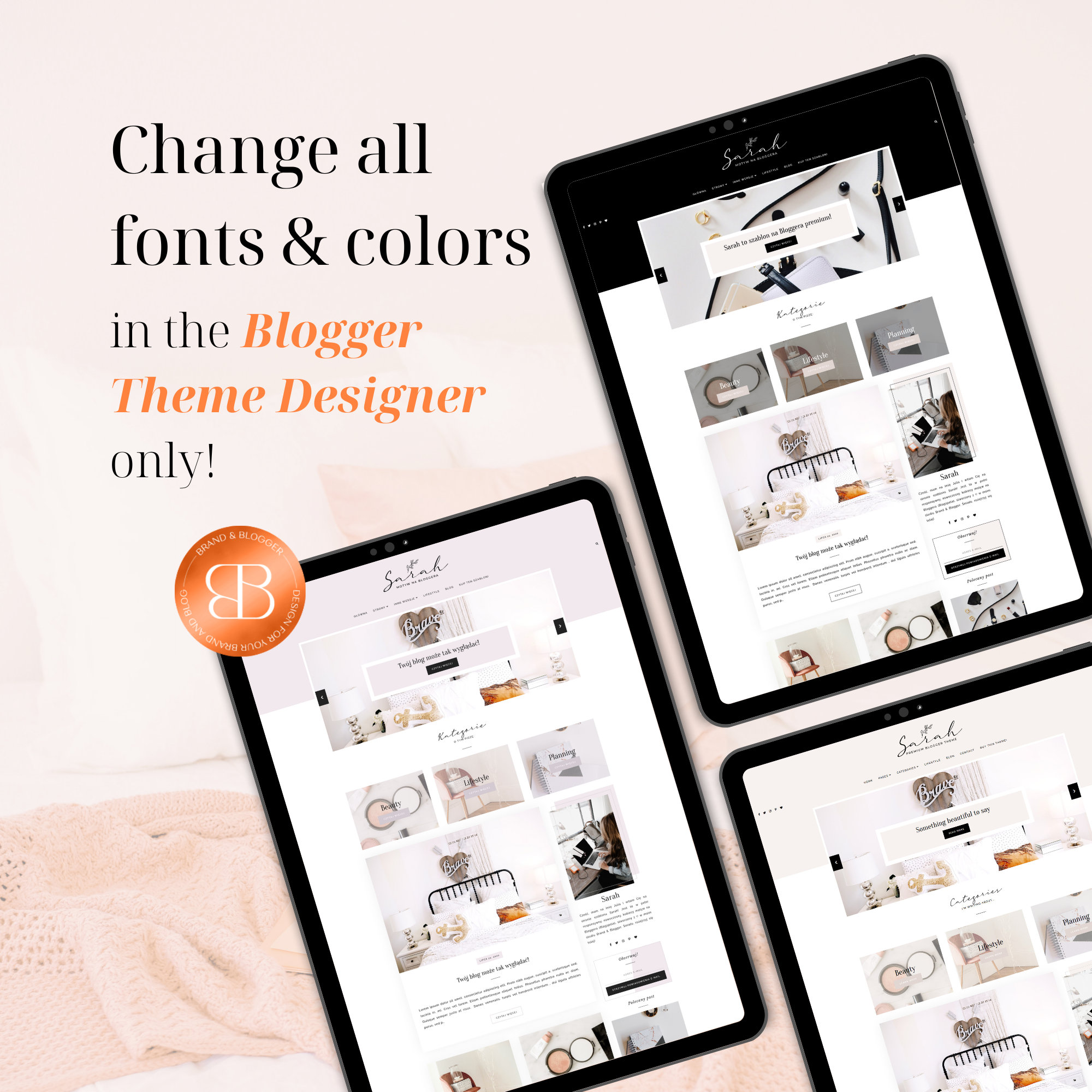 Sarah • Responsive Blogger Template, Modern Premium Blogger Theme ...