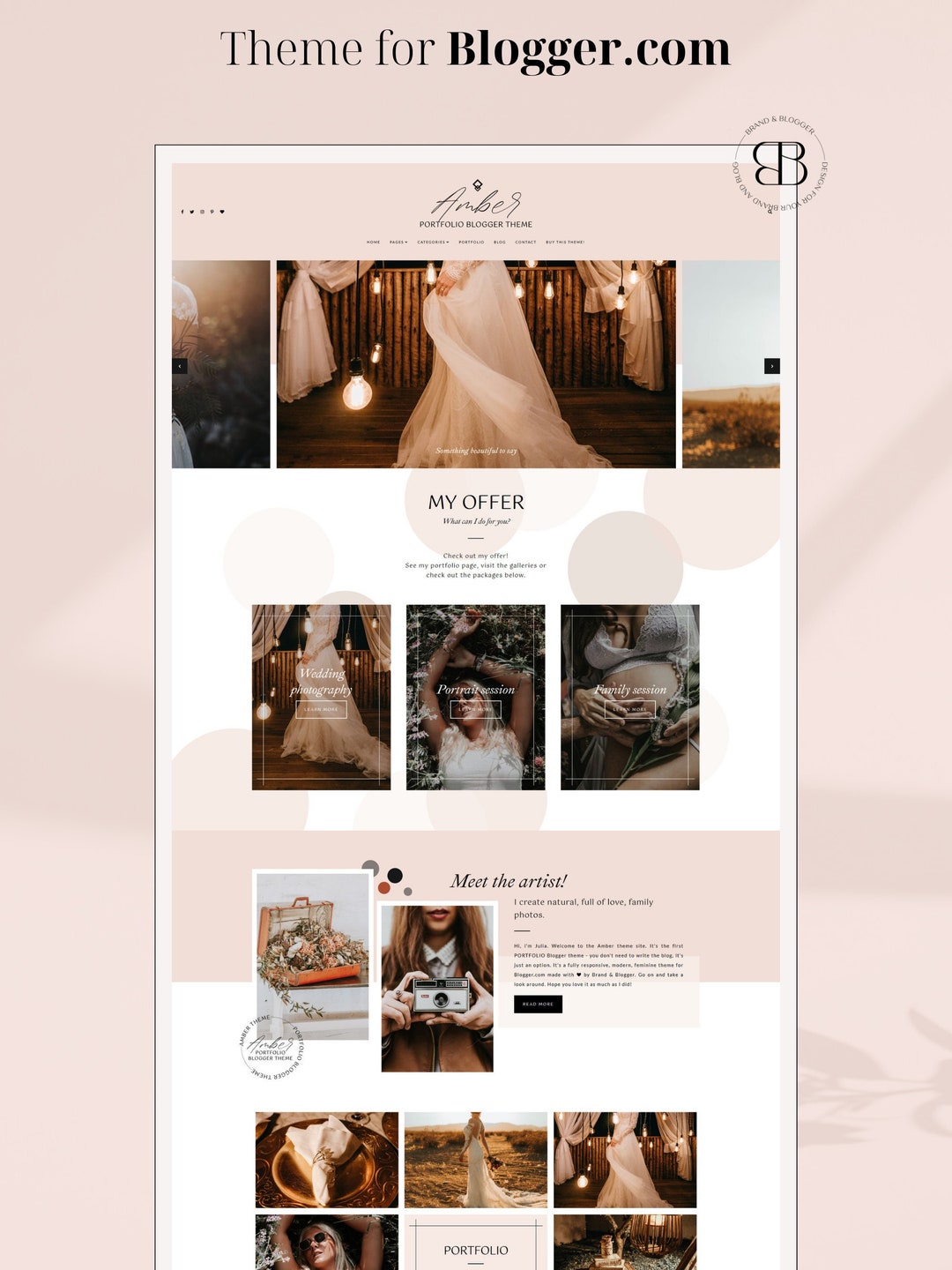 Amber • Responsive Blogger Template, Modern Premium Blogger Theme ...