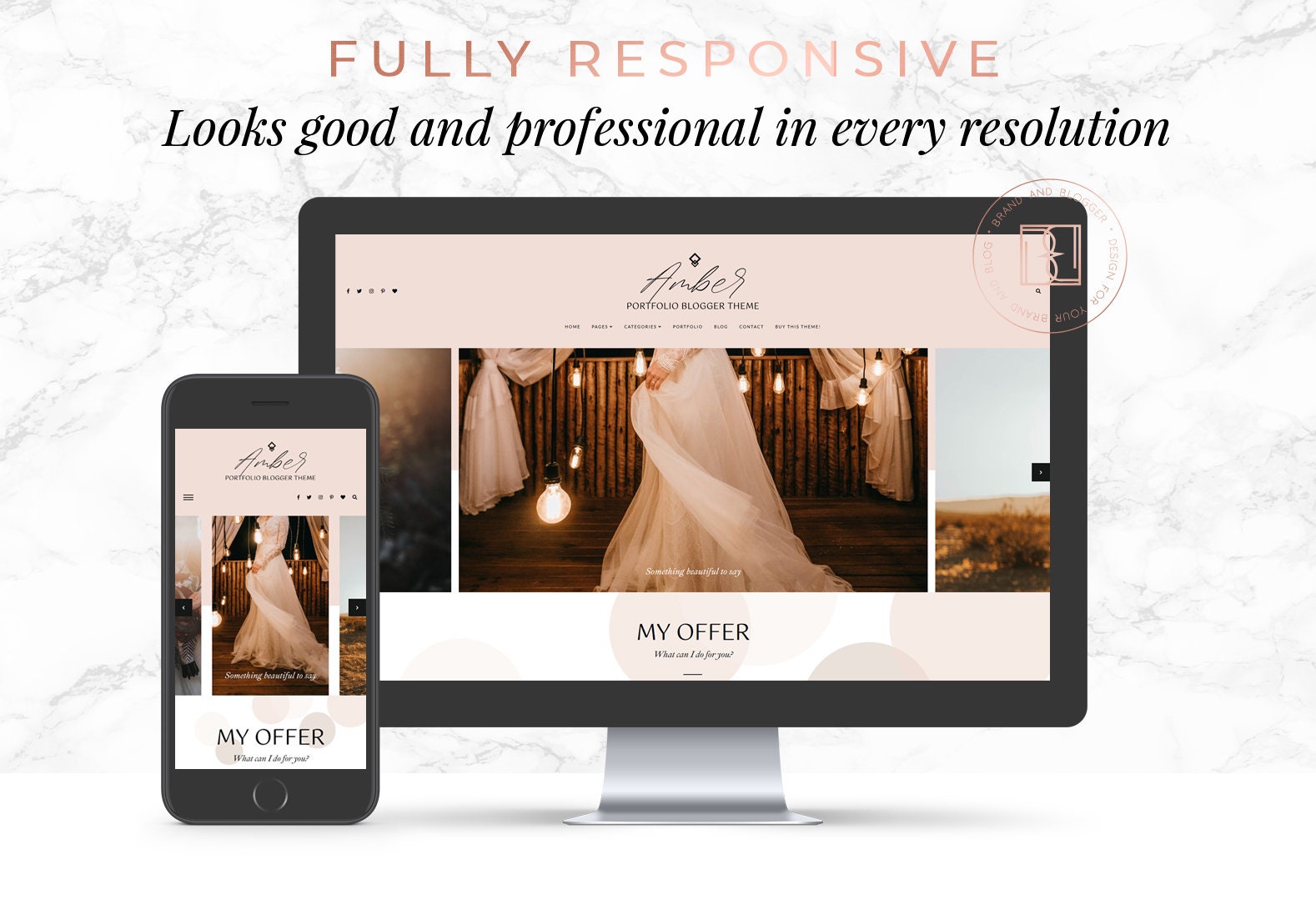 Amber Responsive Blogger Template Modern Premium Blogger - Etsy