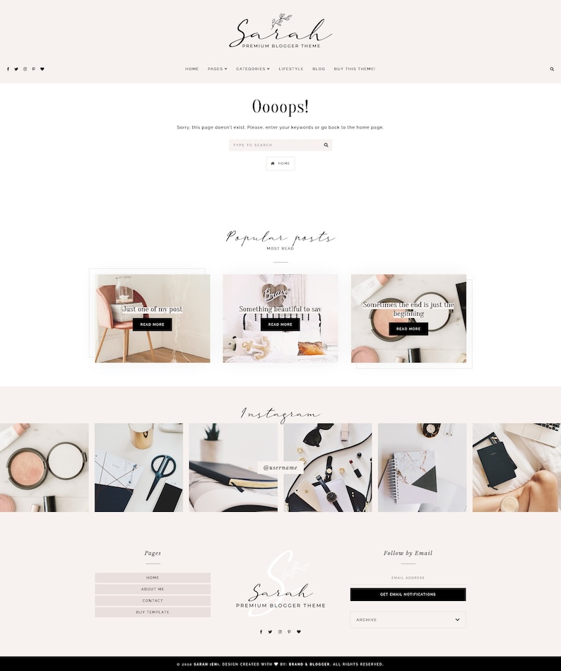 Sarah • Responsive Blogger Template, Modern Premium Blogger Theme ...