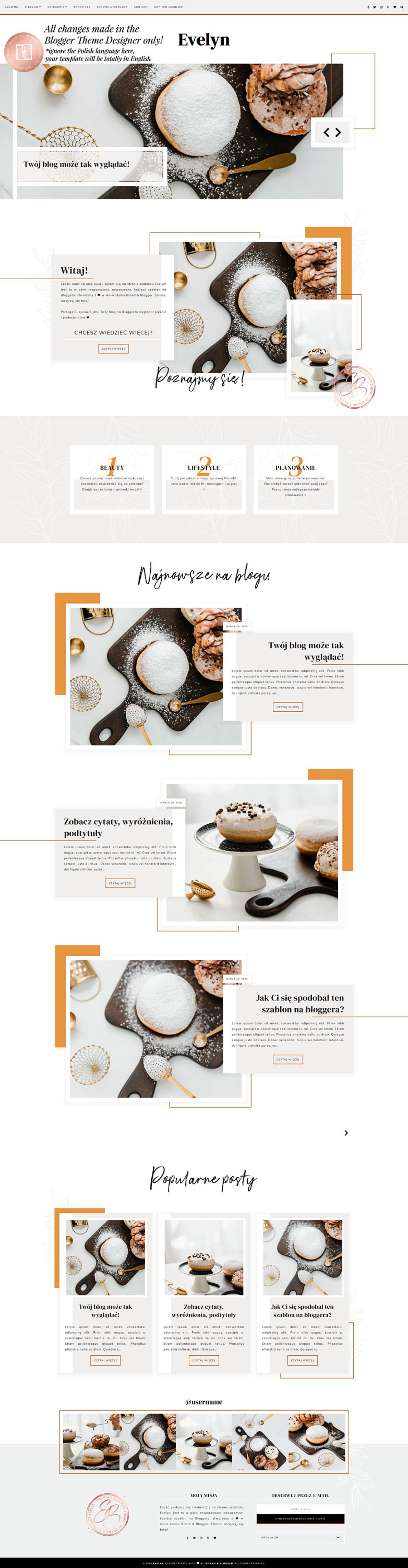 Evelyn • Responsive Blogger Template, Modern Premium Blogger Theme ...