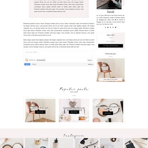 Sarah • Responsive Blogger Template, Modern Premium Blogger Theme ...