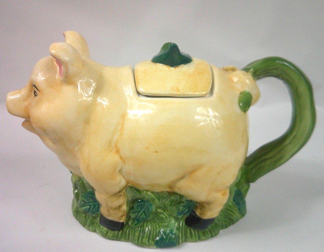 Vintage WCL Pottery Ceramic Pig Teapot Creamer Planter Decorative ...