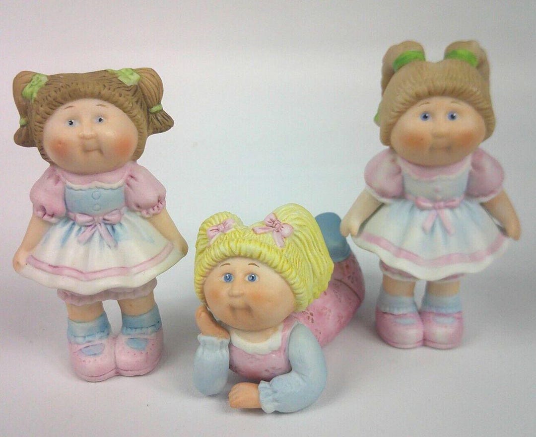 Vintage 1984 Cabbage Patch Kids Porcelain Figurines Lot of 3 Xavier ...