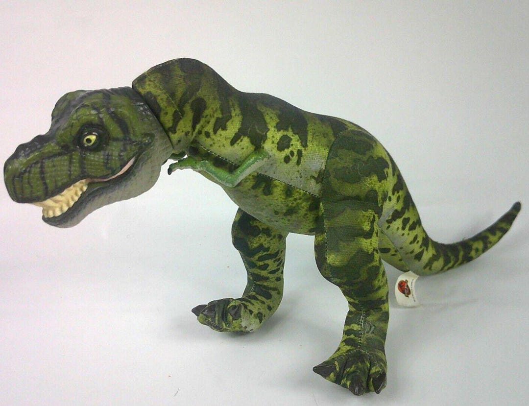 Vintage 1997 Jurassic Park the Lost World Bend A Saur T-rex Plush Soft ...