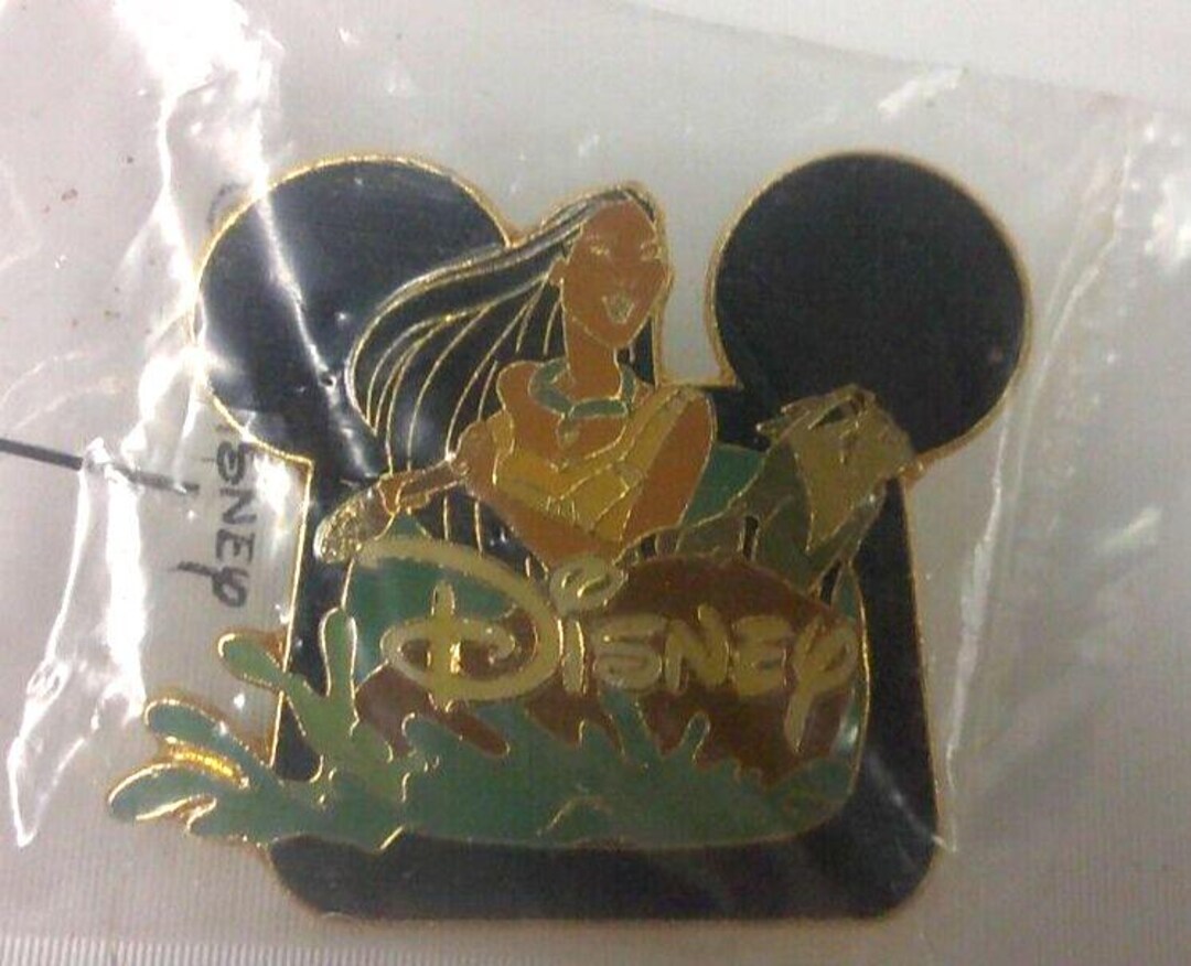 Vintage Disney Channel Pocahontas and Meeko Enamel Lapel Pin New Sealed ...