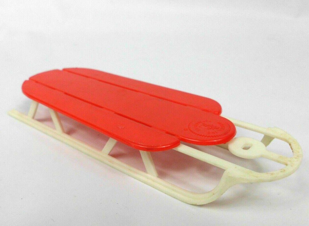 Vintage 1965 Barbie Skipper Sledding Fun Replacement Sled 1936 Red ...