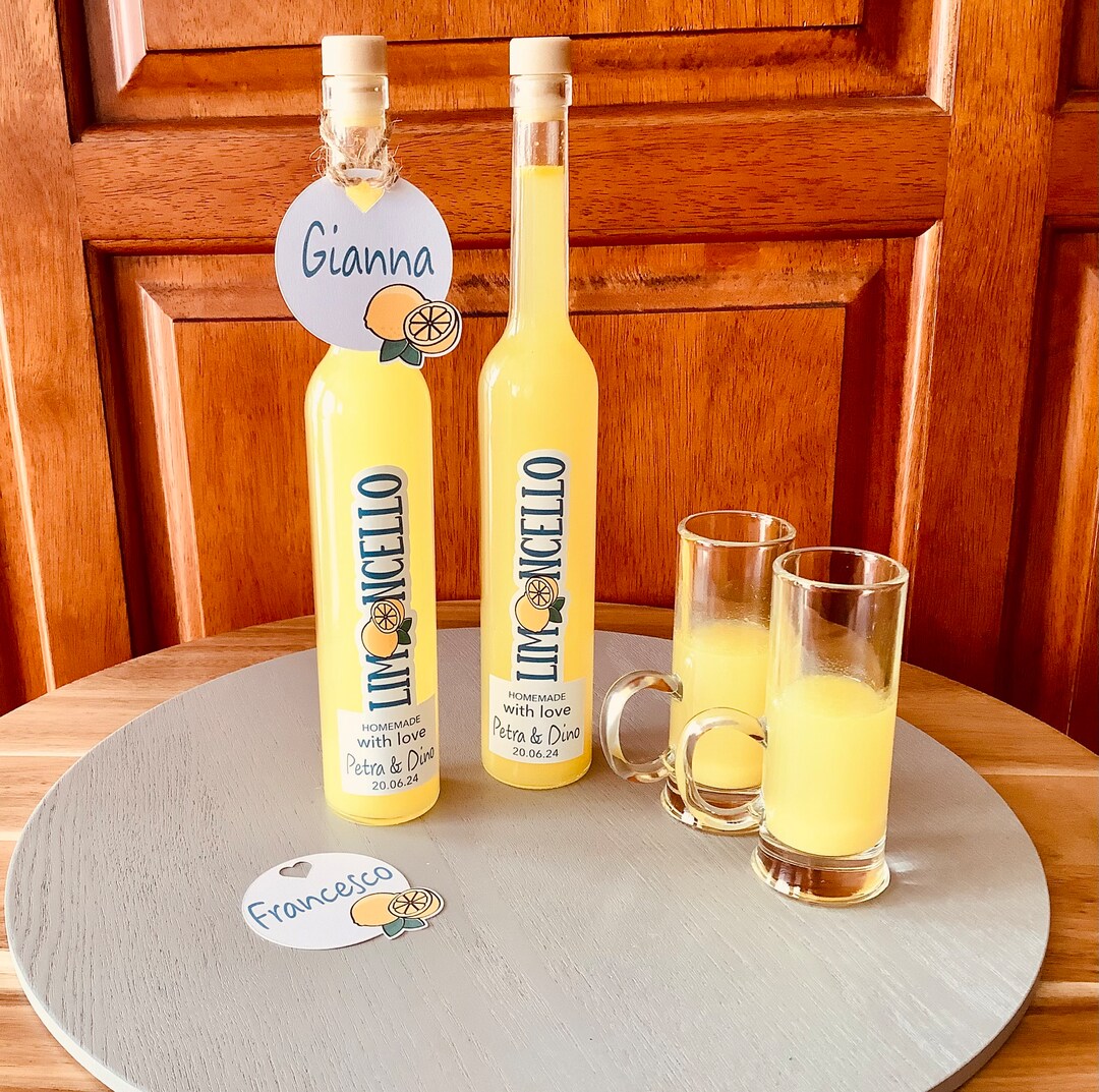 100ml Limoncello Bottles | DIY Wedding Party Favors, Bonbonniere - Etsy