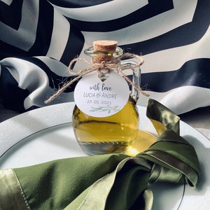 Empty Personalised DIY Mini Olive Oil Glass Jugs for Weddings, Baptisms ...