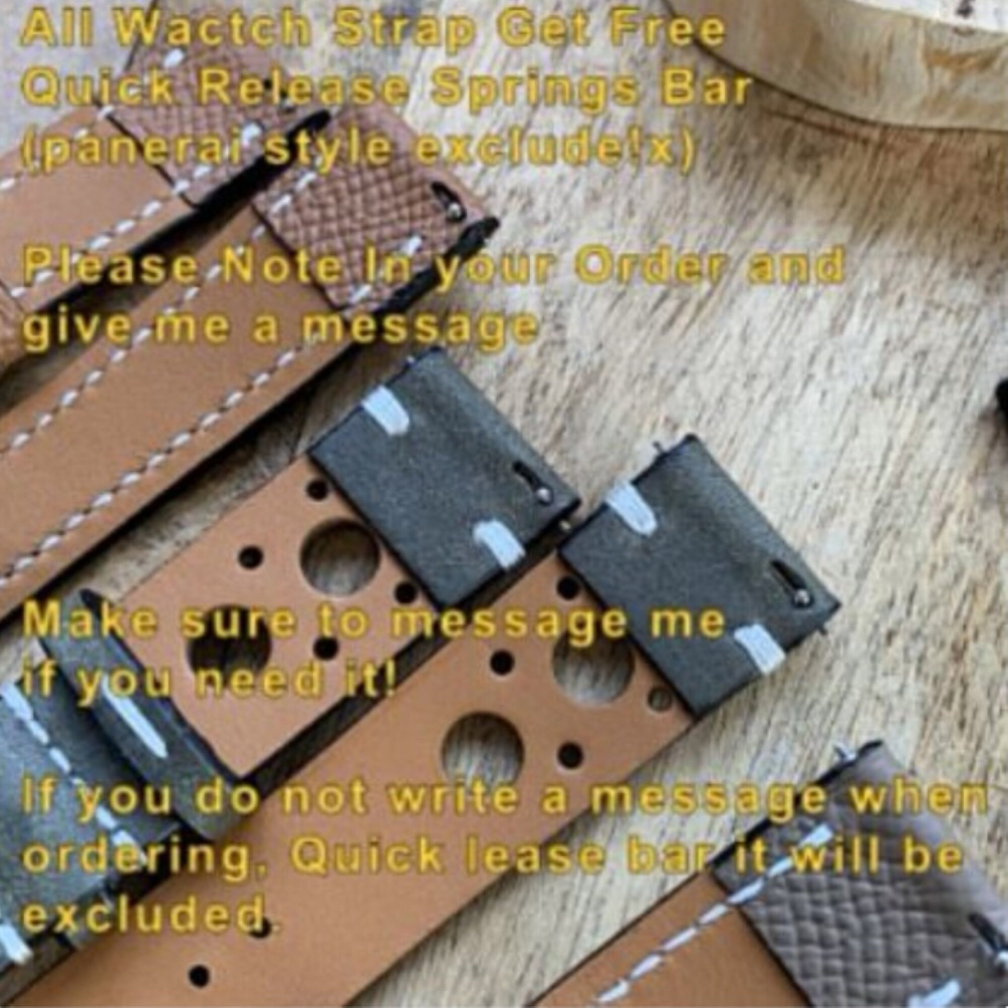 Leather Watch Strap Racing Rally Style Strap 18mm, 20mm, 22mm England ...