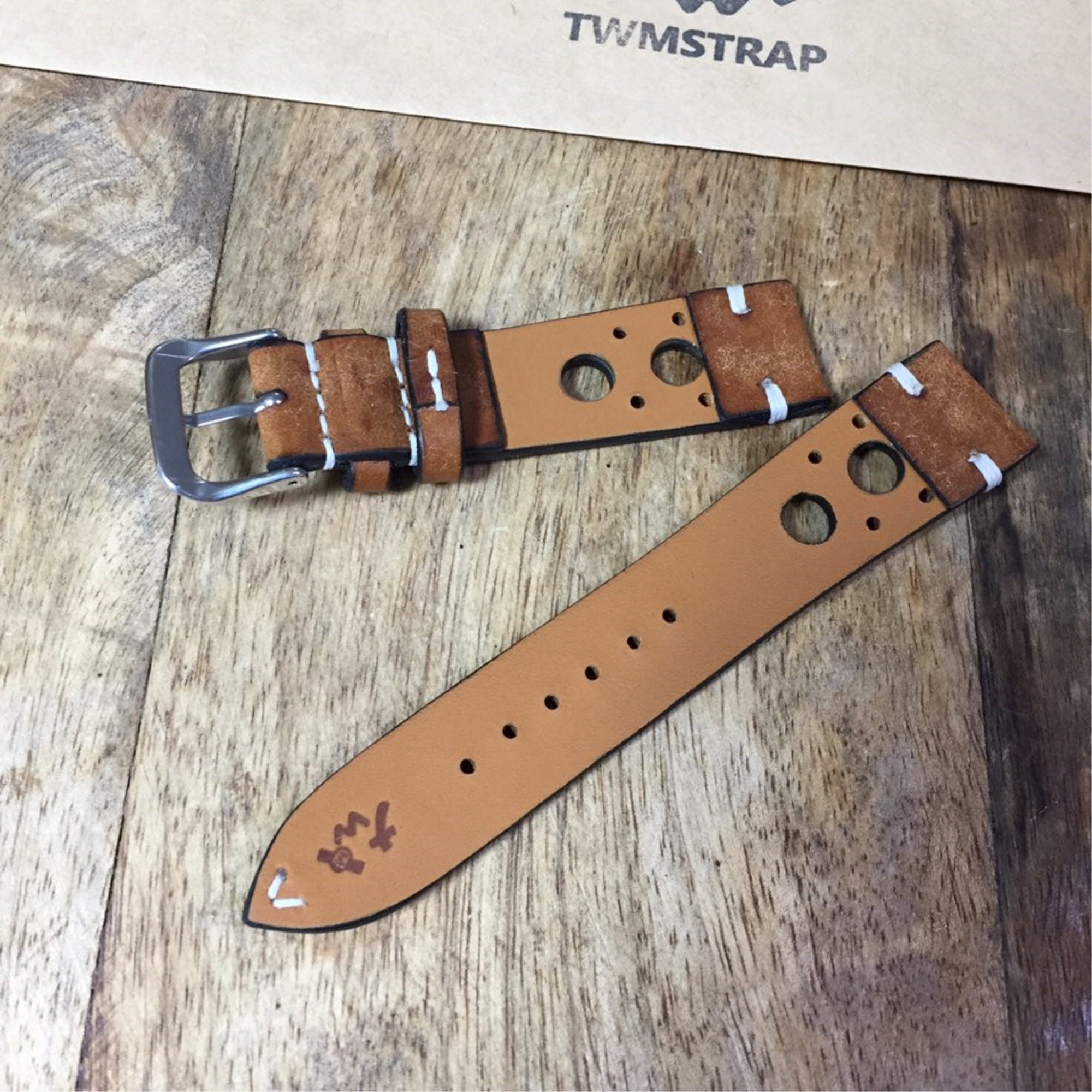 Leather Watch Strap Racing Rally Style Strap 18mm 20mm 22mm - Etsy UK