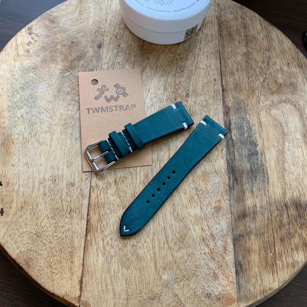 Leather Watch Strap Vintage Style Strap 18mm 19mm 20mm 22mm - Etsy