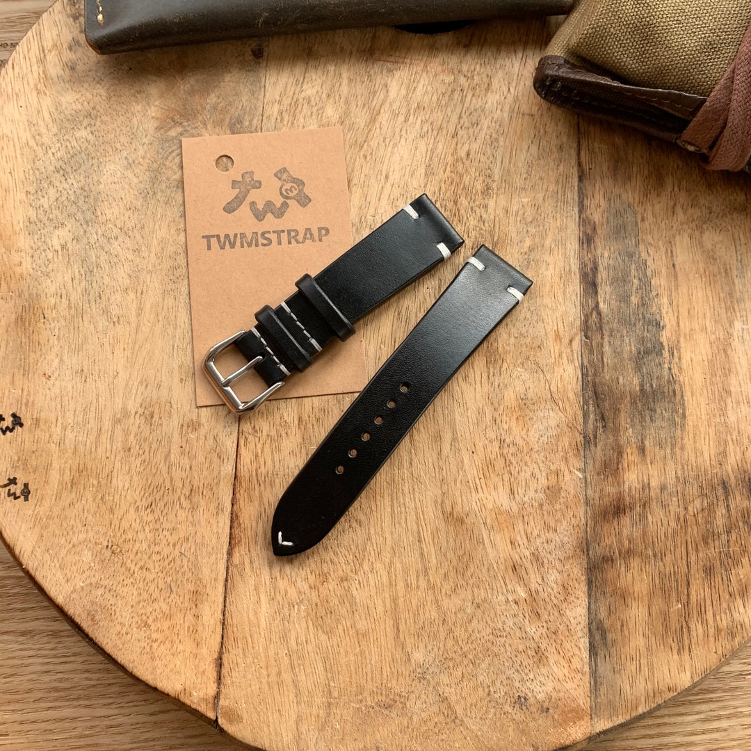 Leather Watch Strap Vintage Style Strap 18mm 19mm 20mm 22mm - Etsy