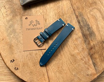 Leather Watch Strap Vintage Style Strap 18mm 19mm 20mm 22mm | Etsy