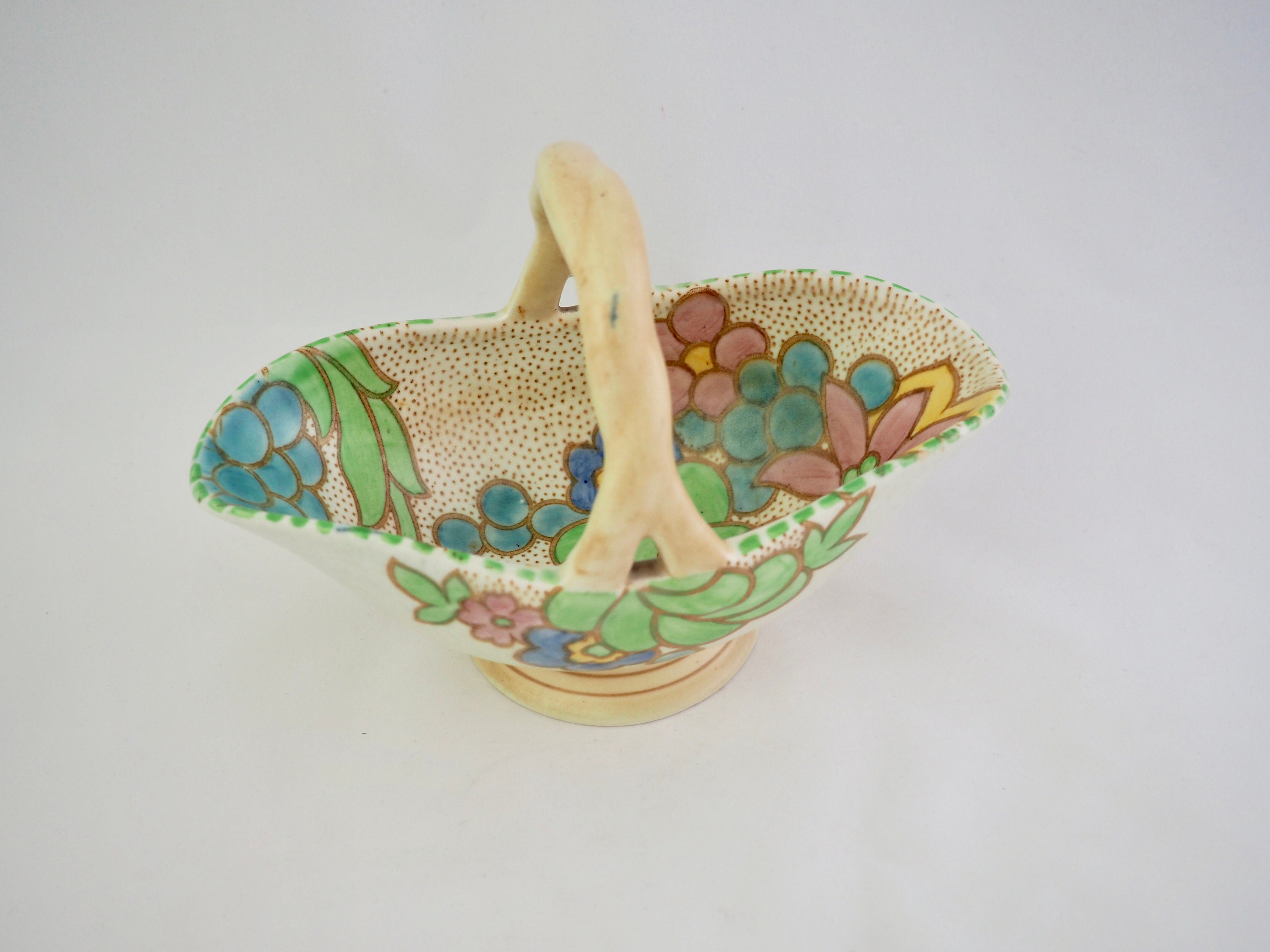 Tucson Decoro Pottery Art Deco Ceramic Posy Basket, Made in England ...