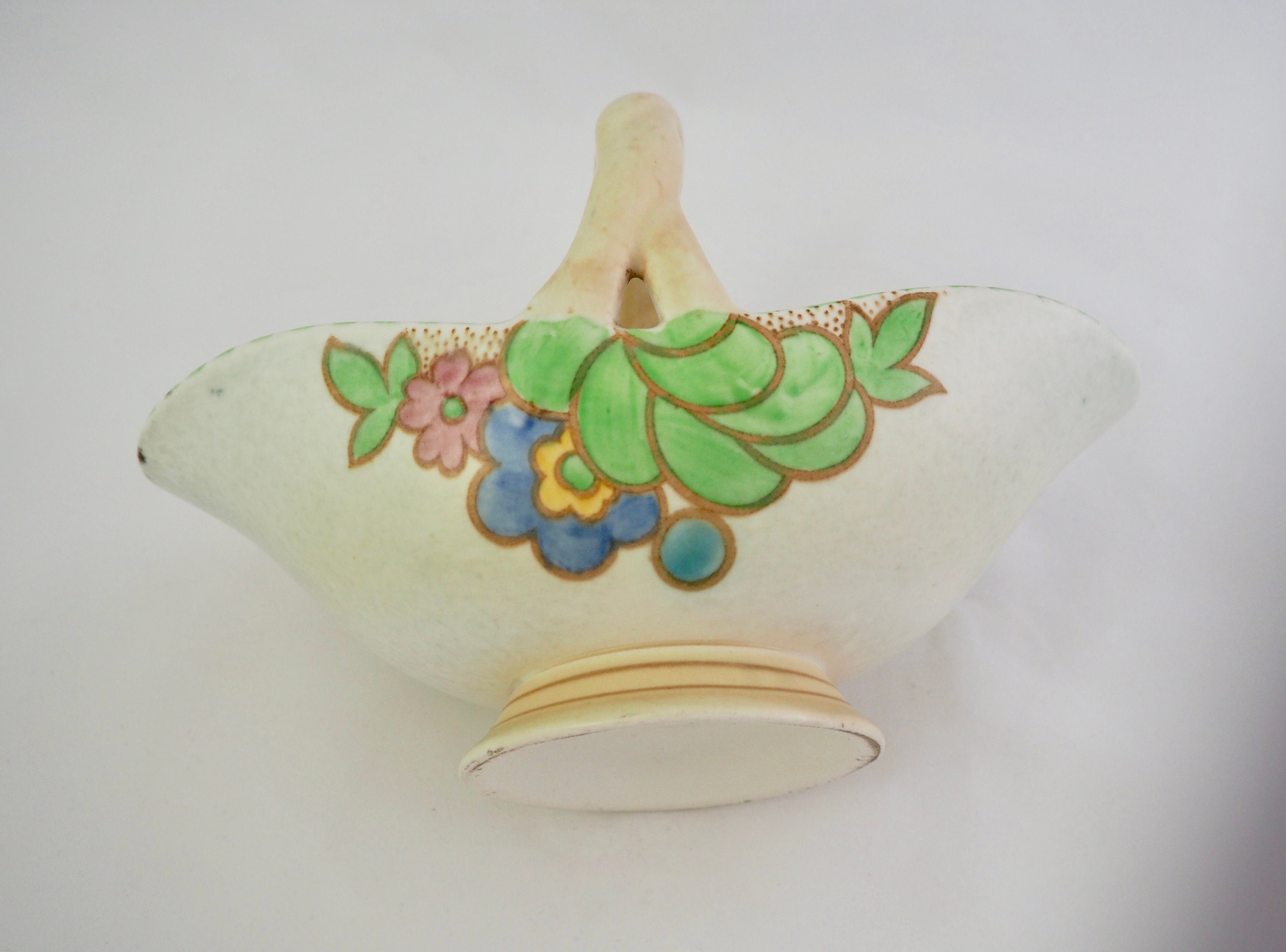 Tucson Decoro Pottery Art Deco Ceramic Posy Basket, Made in England ...
