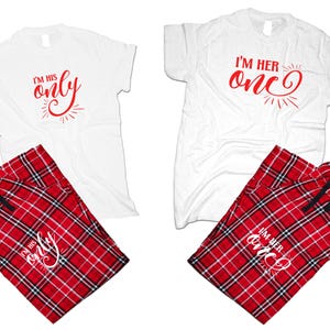 I Am His One I'm Her Only Pajamas for Couple Christmas T Shirts ...