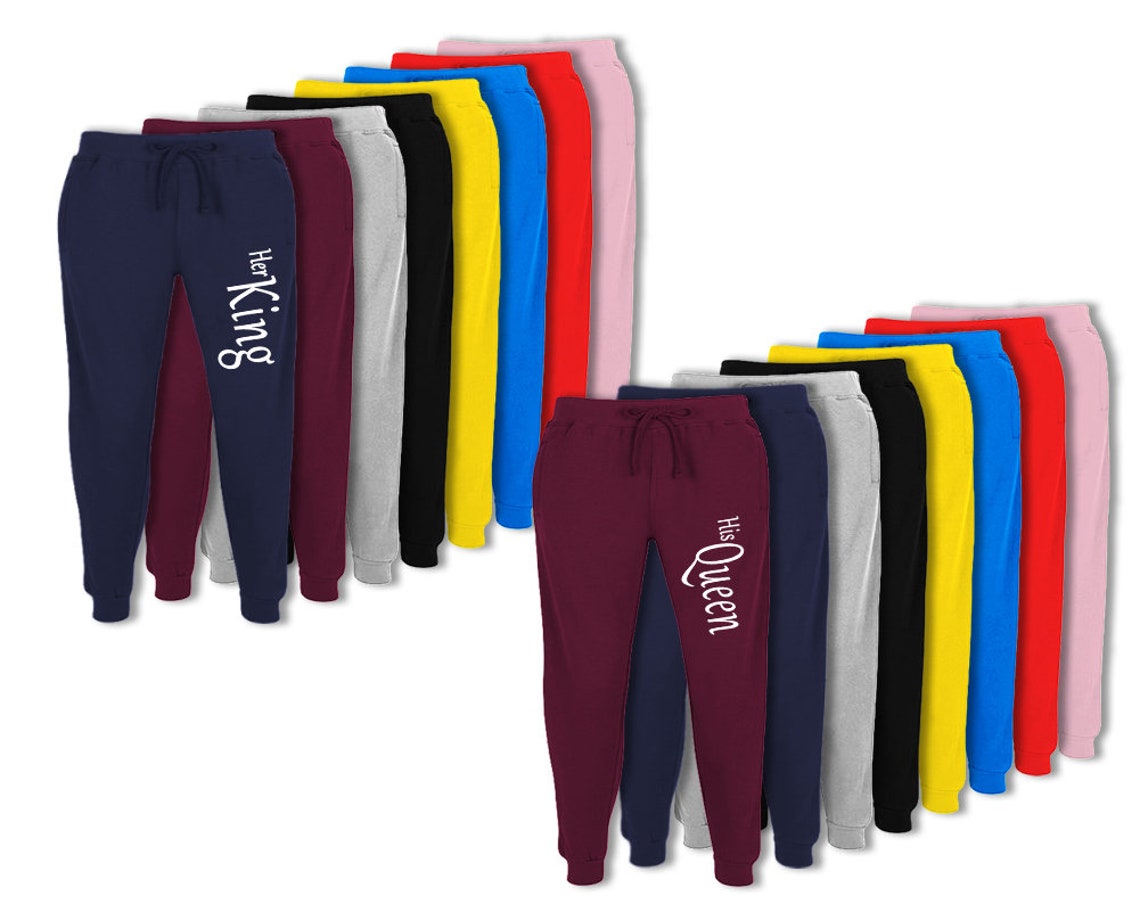 Couple Matching Jogger Pants Sweatpants King Queen Outfits - Etsy