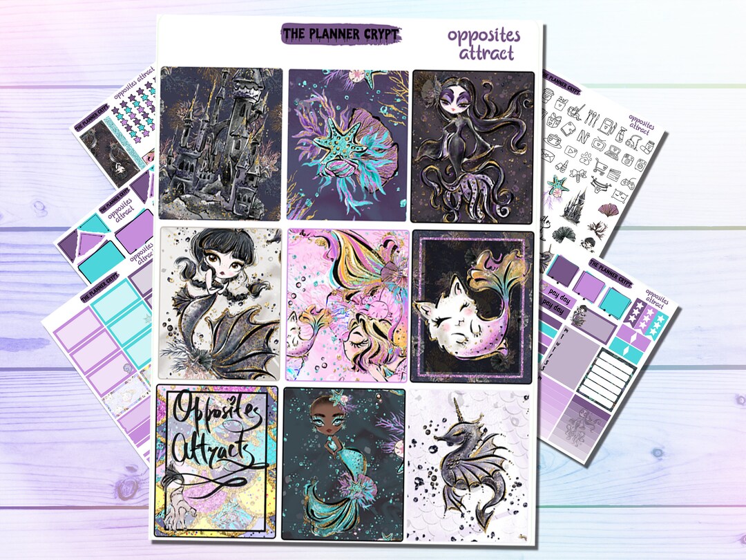 Weekly Planner Sticker Kit, Goth Planner Stickers, Goth Girl Sticker ...