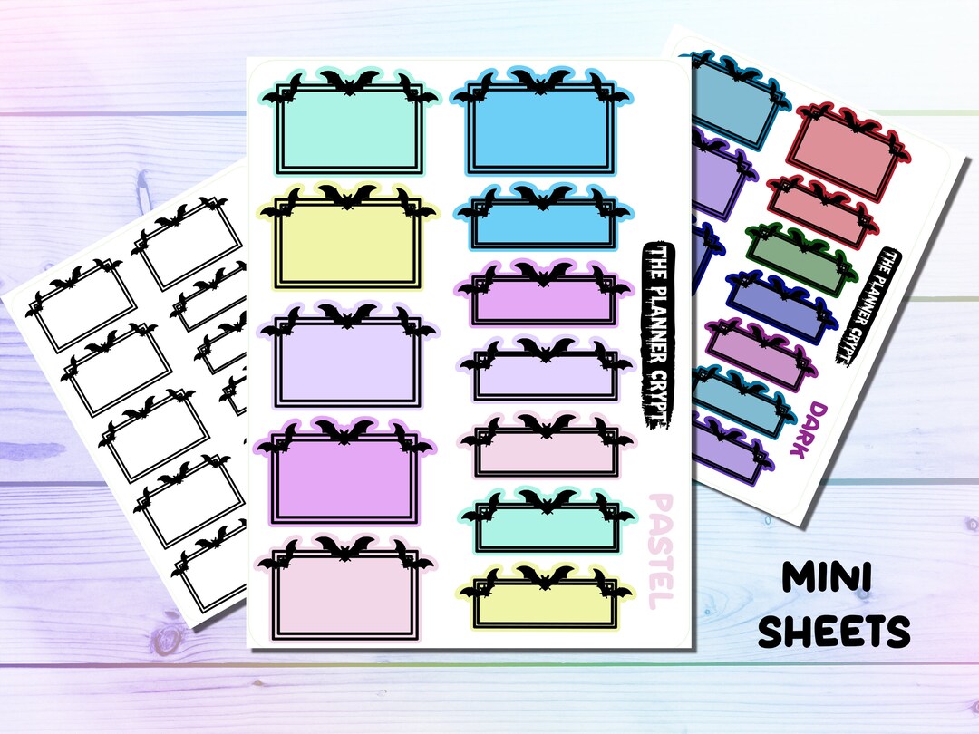 Planner Box Stickers Weekly Planner Stickers Gothic - Etsy
