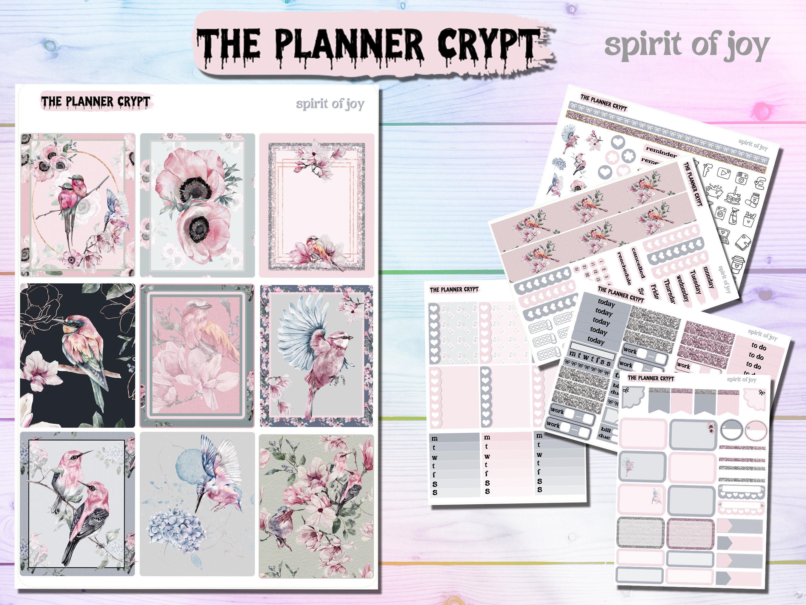 Spring Weekly Planner Kit Deluxe Planner Kit Cute Stickers - Etsy