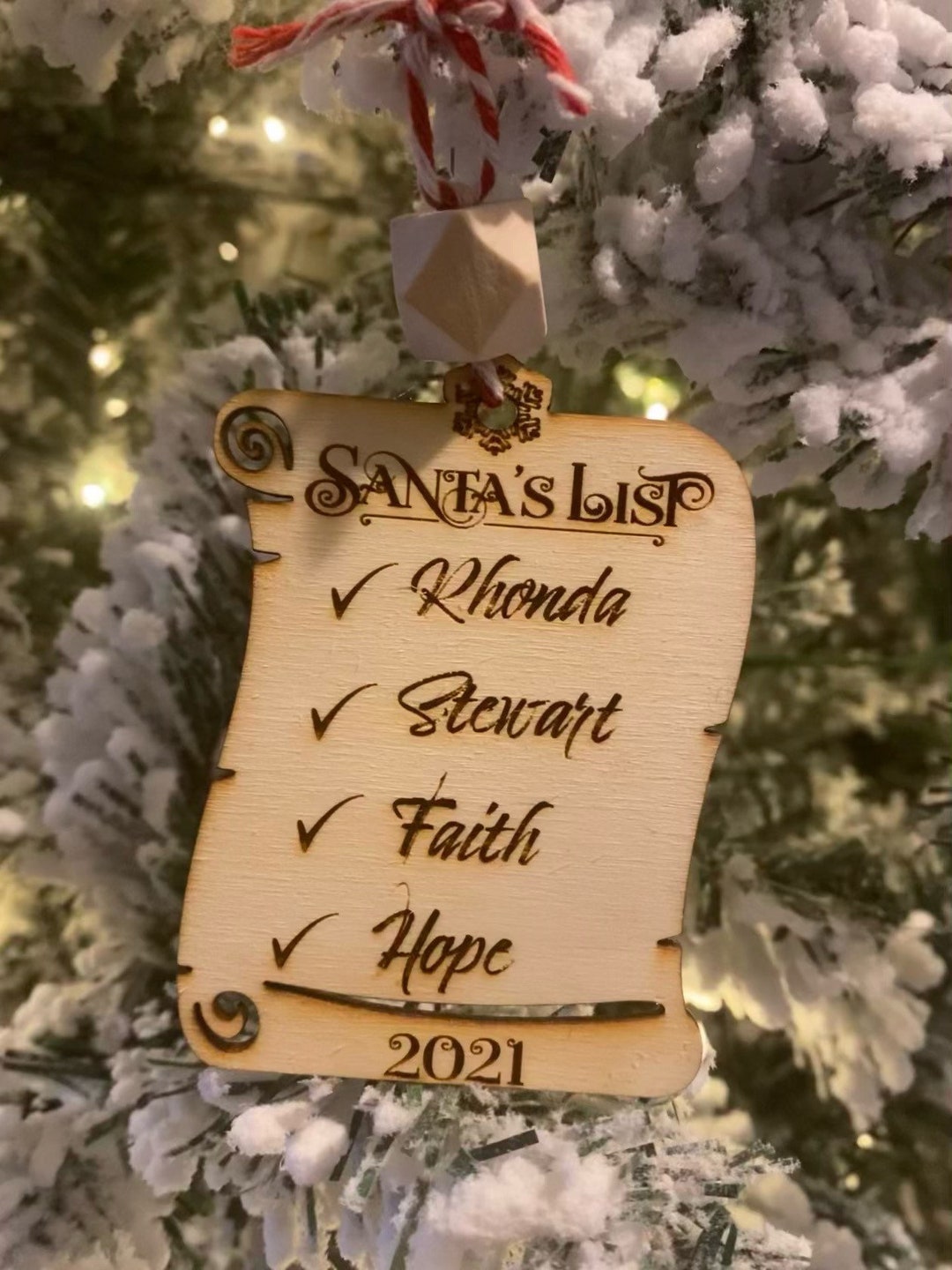 Personalized Santa’s List Ornament - Etsy