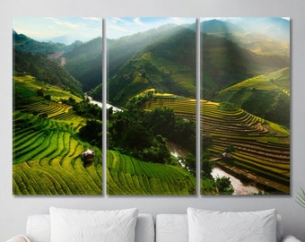 Rice Terraces Wall Art - Etsy