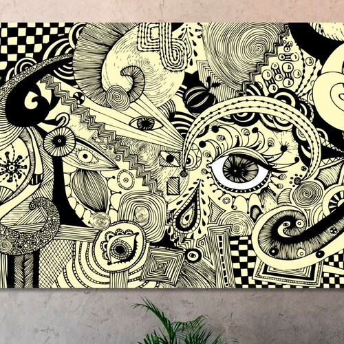 Sky Land Abstract Vibrant Flow Artwork Misty Clouds Poster | Etsy