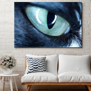 Macro Amazing Cat Eye Large Wall Art Canvas Print Décor for Home and ...