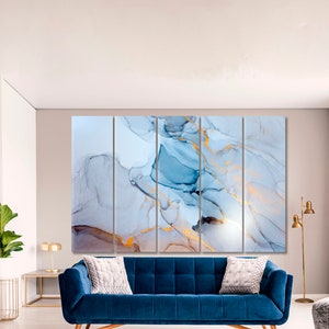 Marble Canvas Print Large Wall Décor for Home, Marble Effect Artwork ...