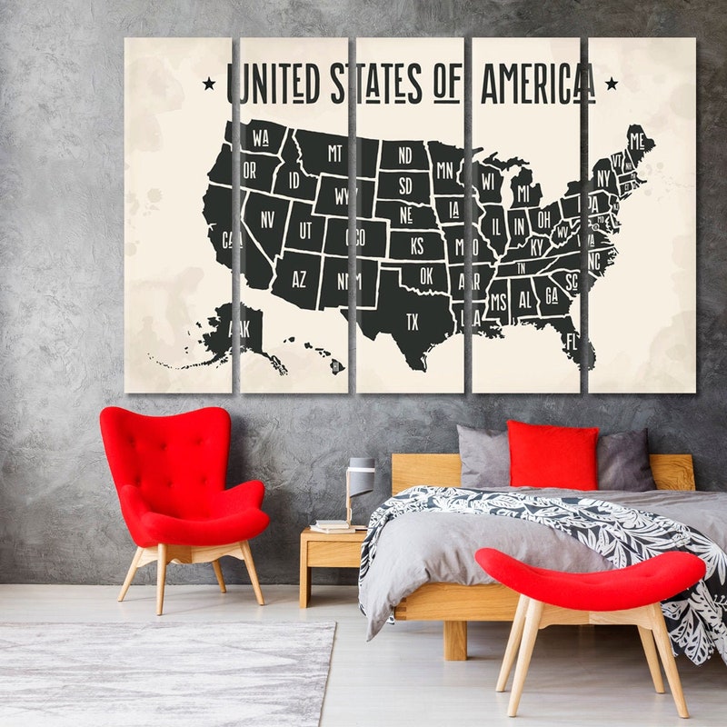 Map Wall Decor - Etsy