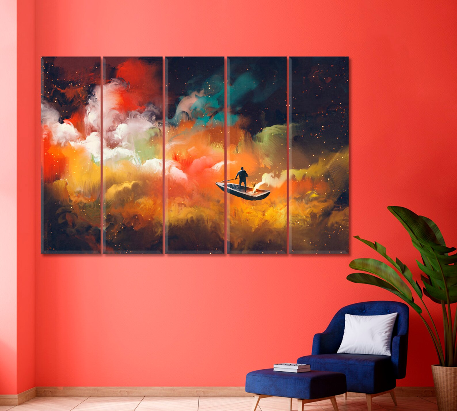 Flying in the Sky Abstract Space Wall Art Canvas Print | Etsy